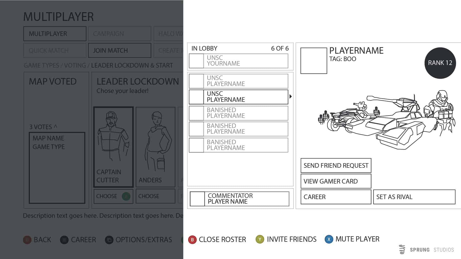 Halo Wars 2 | Sprung Studios UX/UI Design For Video Games
