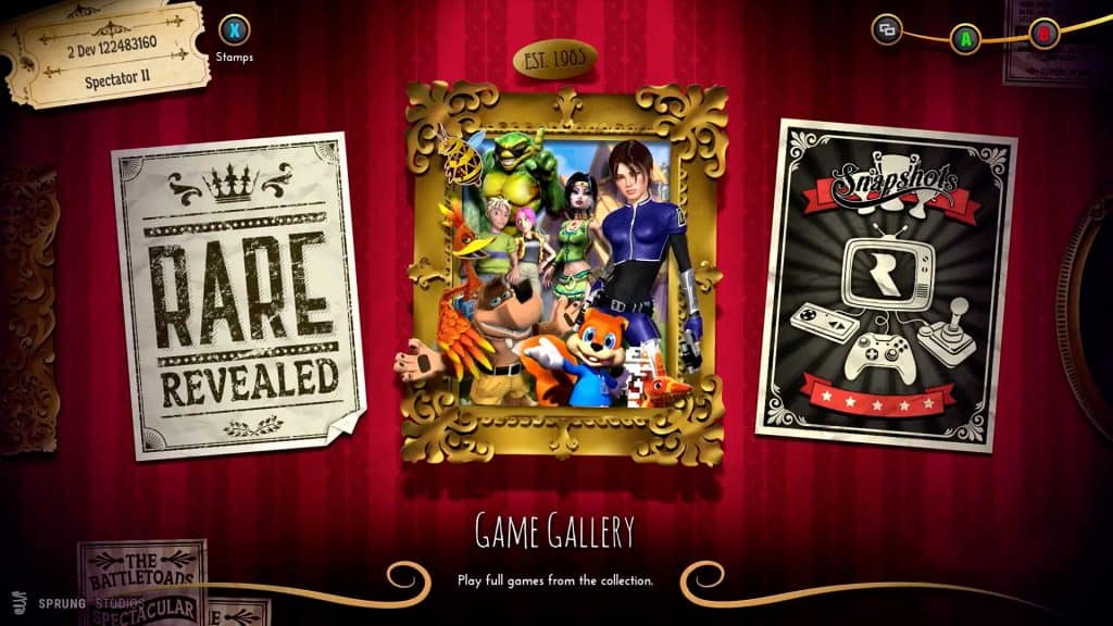 Rare Replay | Sprung Studios UX/UI Design For Video Games